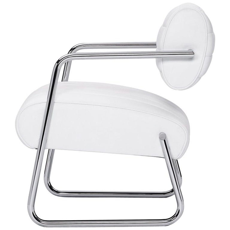 Customizable ClassiCon Bonaparte Chair in White Leather by Eileen Gray ...