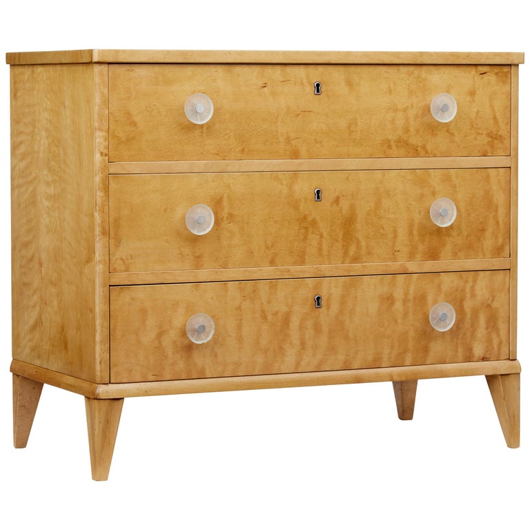 Mid-20th Century Birch Chest of Drawers at 1stDibs