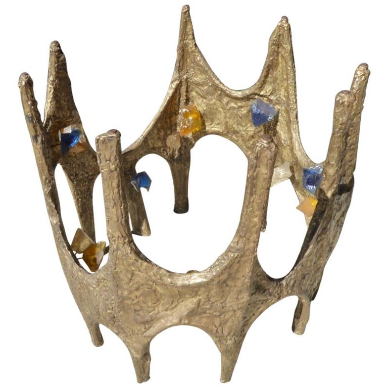 Bronze Stalactite Dining Table with Jewels, circa 1970s at 1stDibs