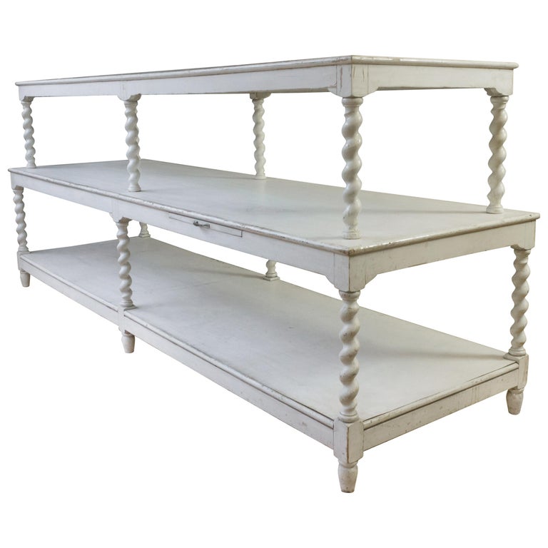 French 19th Century Two-Tiered Painted Display Table at 1stDibs ...