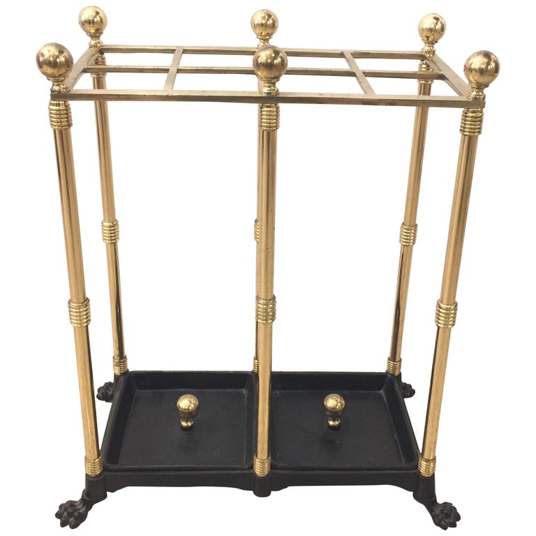 Antique Victorian Brass Umbrella Stand at 1stDibs