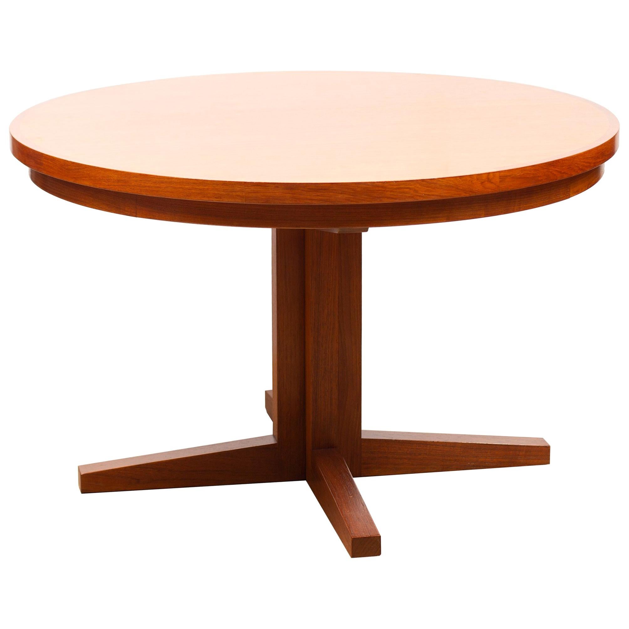 Midcentury Danish Extending Teak Flip Flap Table by Dyrlund at 1stDibs