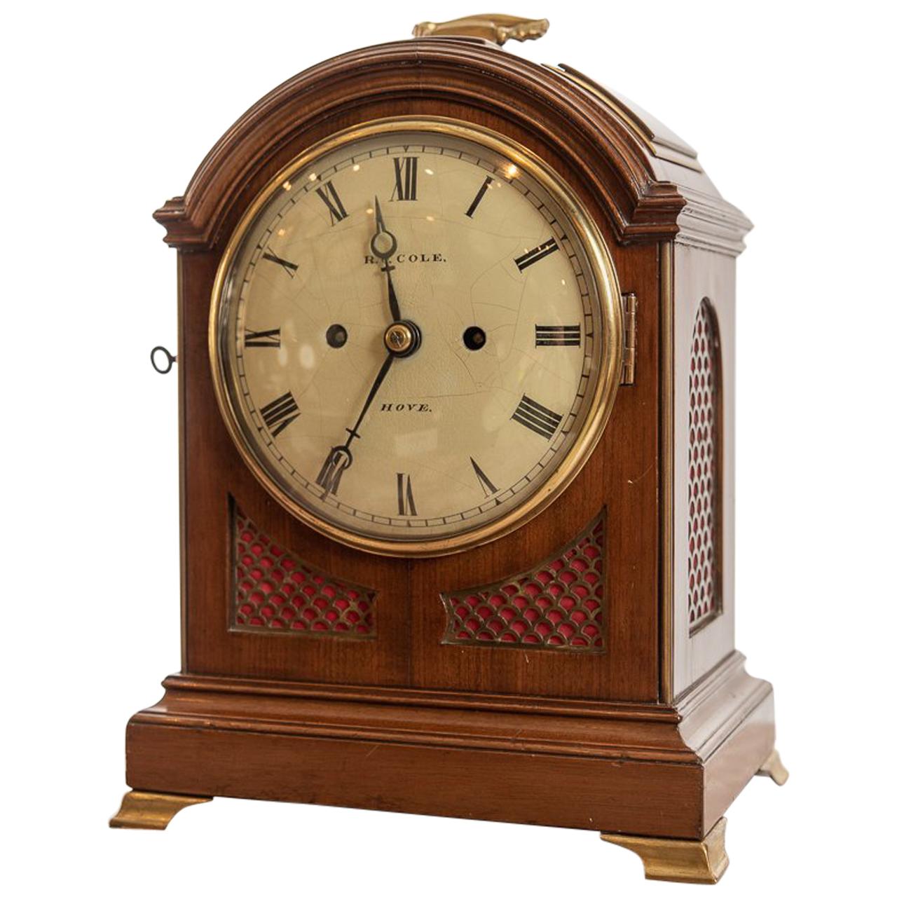 Mid-19th Century Small Mahogany Cased Bracket Clock by R.J Cole of Hove ...