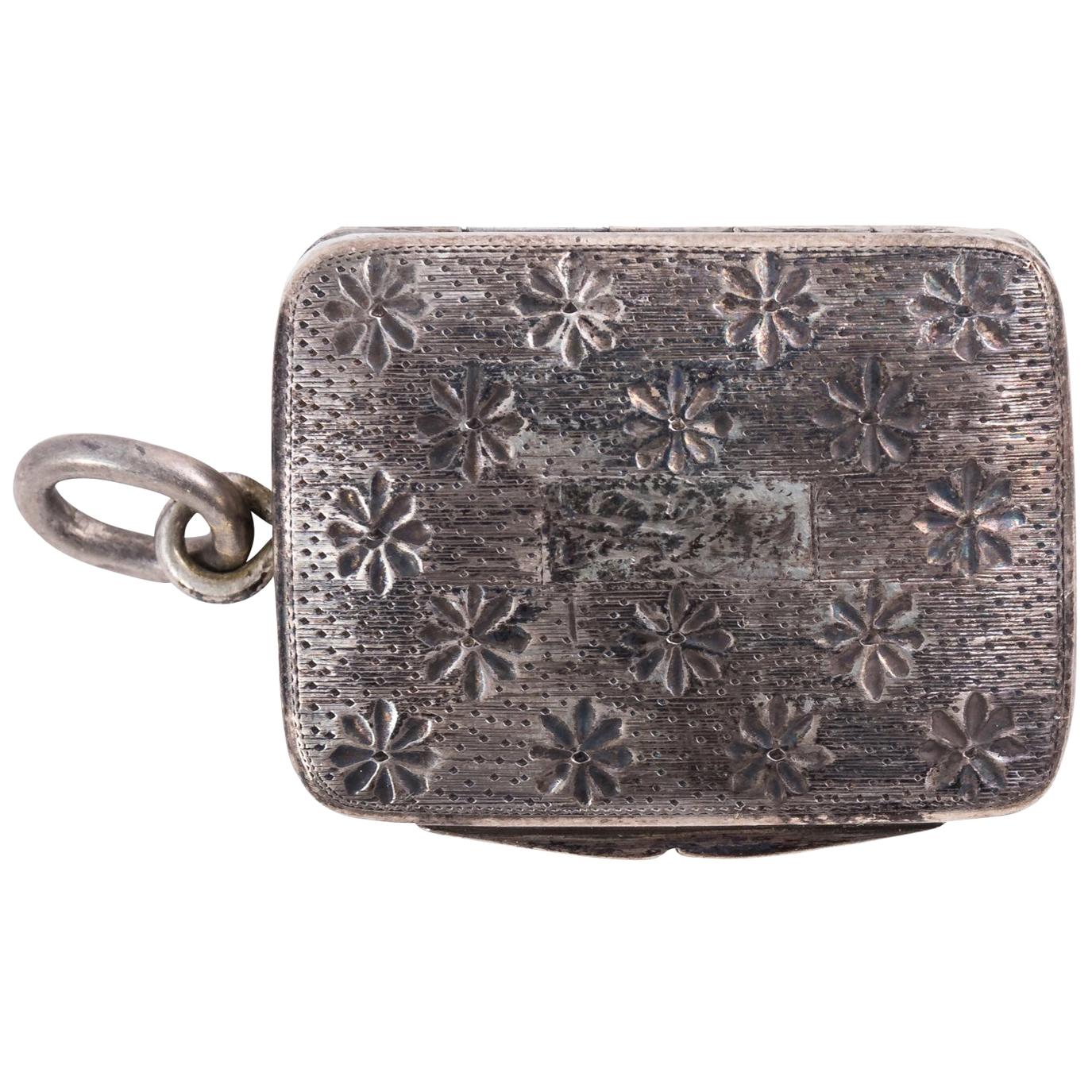 English Sterling Silver Vinaigrette Box, circa 1812 at 1stDibs