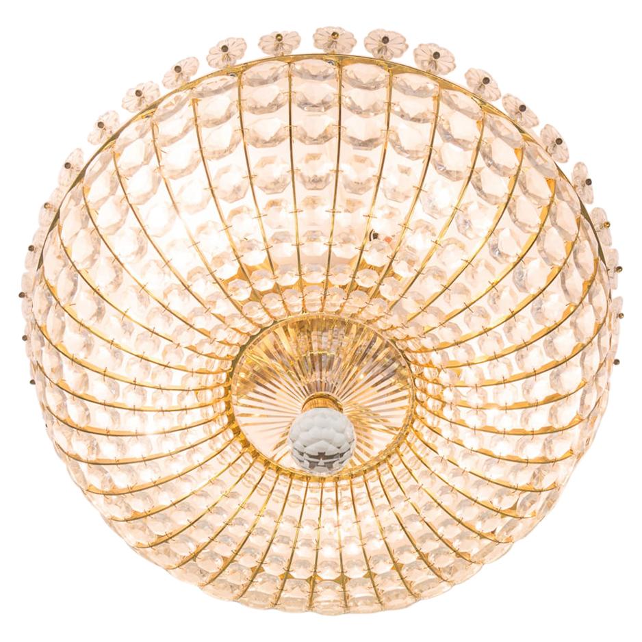 Ceiling Lamp with Bronzed Metal Frame and Lined Pyrex Glass For Sale at ...
