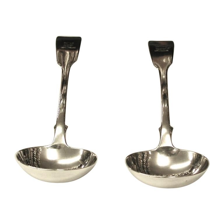 Pair of Victorian Silver Sauce Ladles, Fiddle Pattern, William Eaton ...