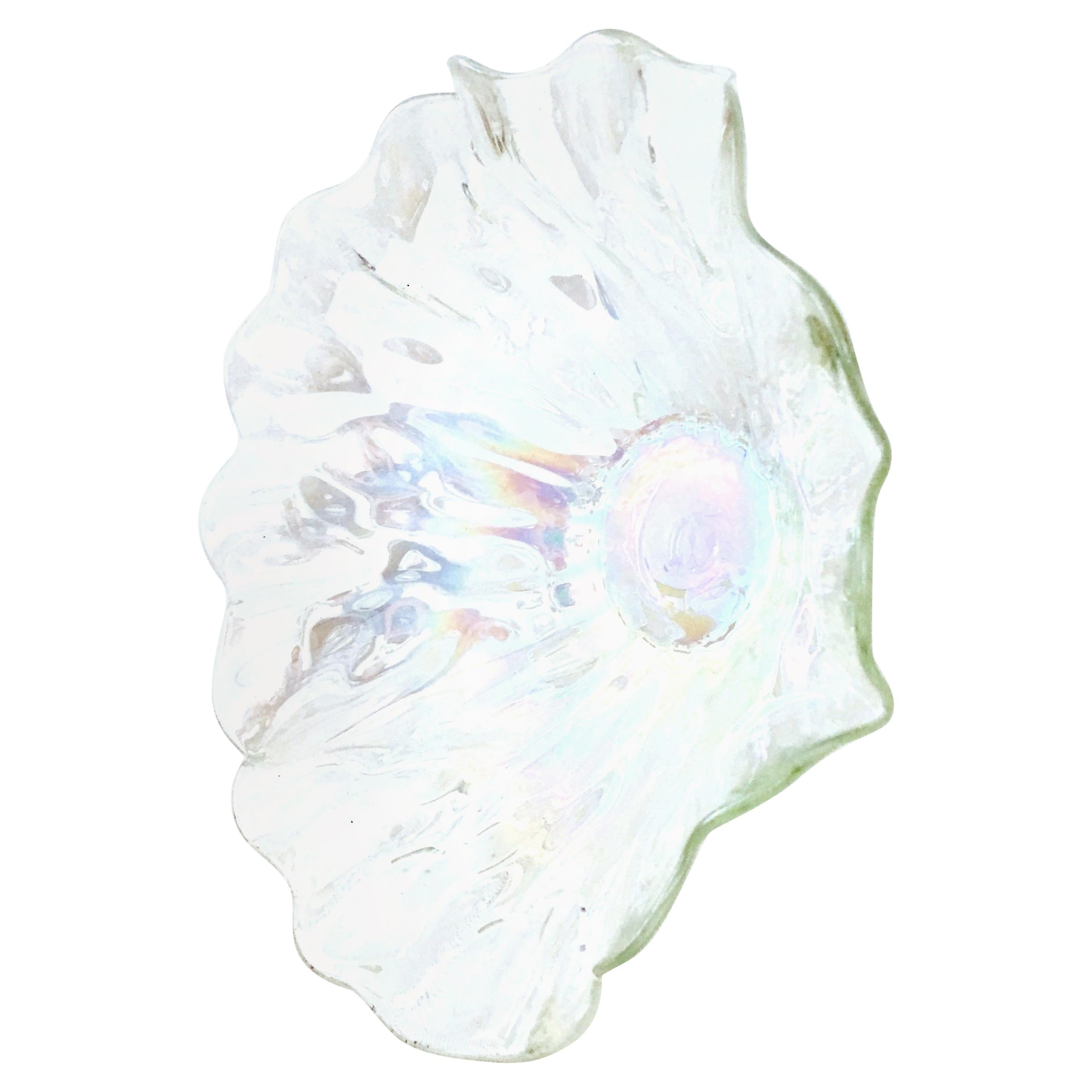 2004 Art Glass Iridescent Ruffle Center Bowl by, Kevin Fulton For Sale ...