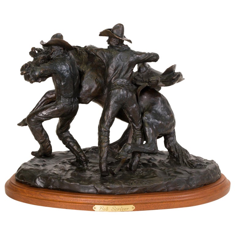 "1915 Saddle Bronc" Bronze by Robert Scriver For Sale at 1stDibs