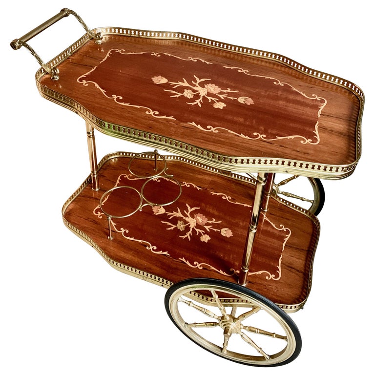 Bar Cocktail Tea Cart Trolley Beverage Italian 1950s Vintage at 1stDibs