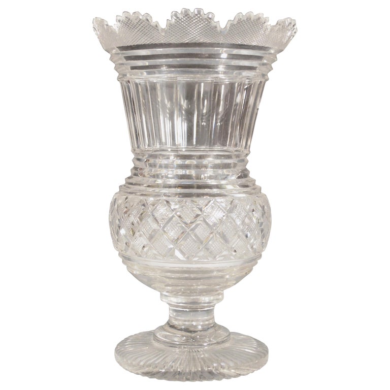 Regency Glass Large Celery Vase For Sale at 1stDibs | celery vase for sale