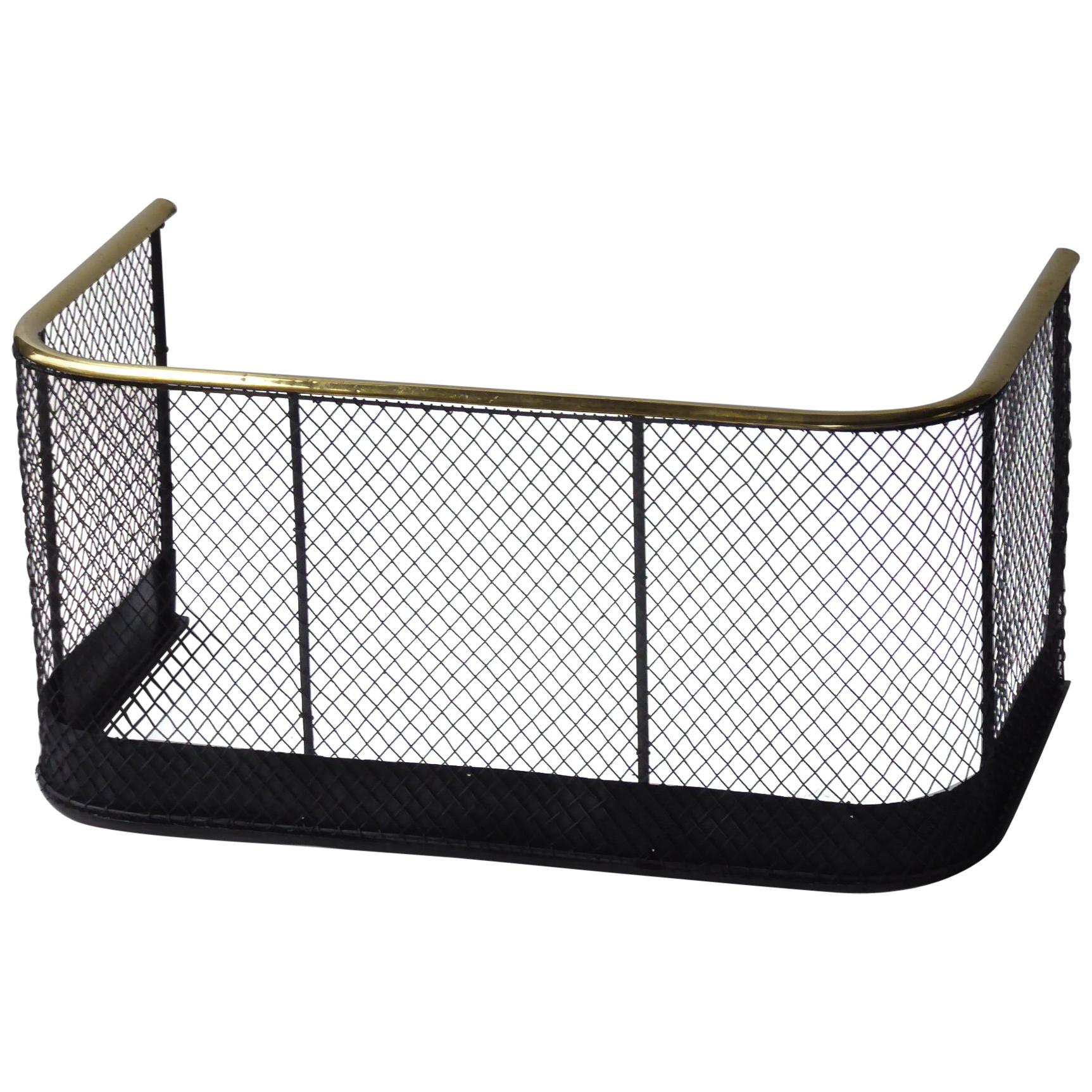 Heavy Folding Wrought Iron Fire Guard for Inglenook Fireplace For Sale ...