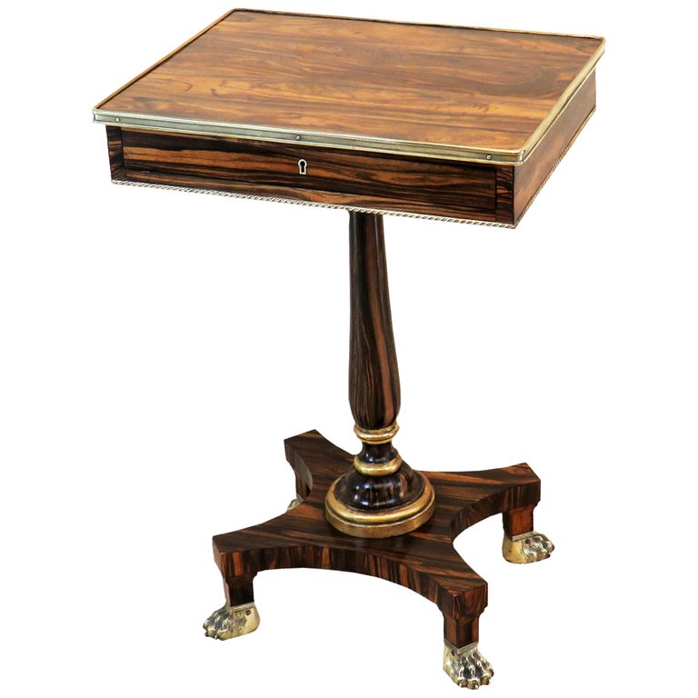 Calamander Wood Regency Period Oblong Antique Lamp Table at 1stDibs