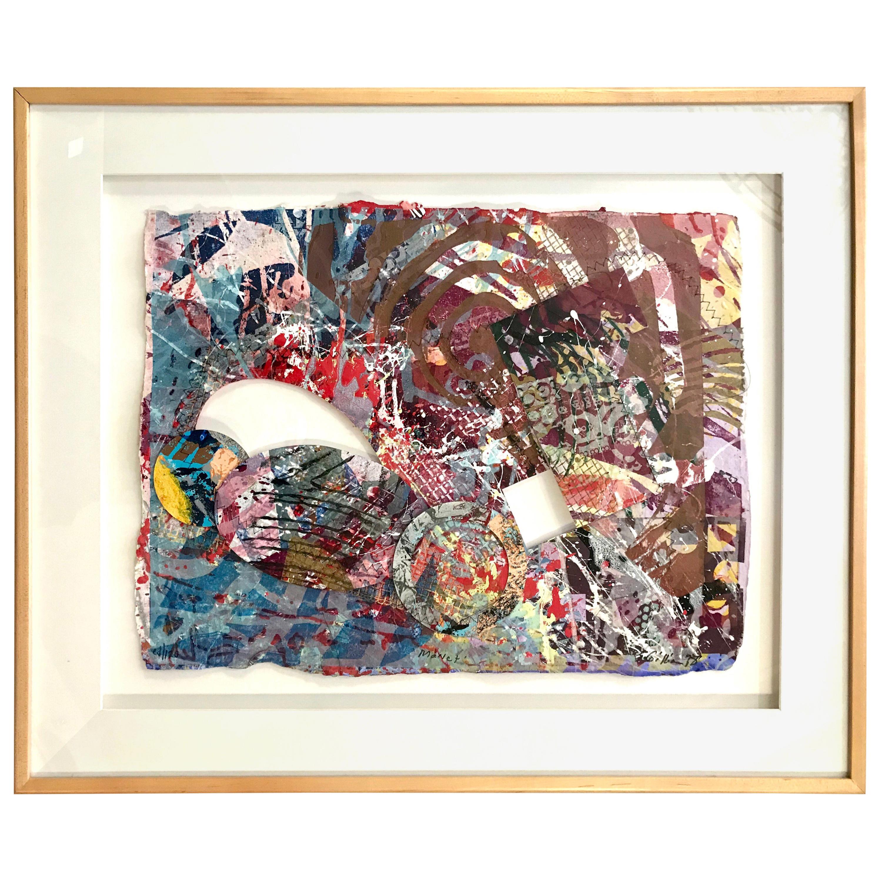 Sam Gilliam Mixed-Media Collage "Manet" 1998 at 1stDibs