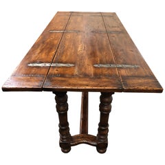 Rustic Convertible Console and Table For Sale at 1stdibs
