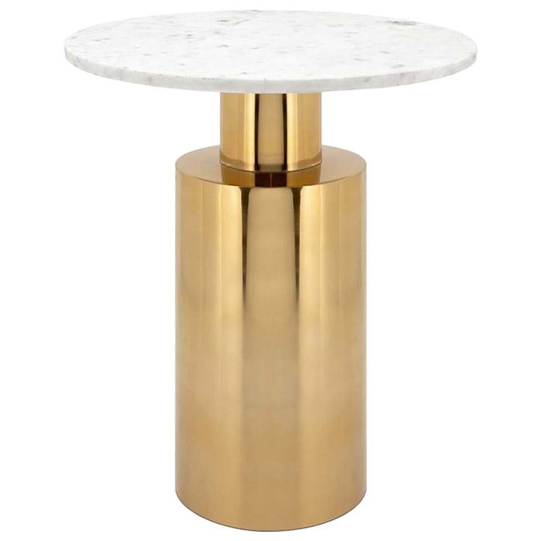 White Stone Side Table at 1stDibs
