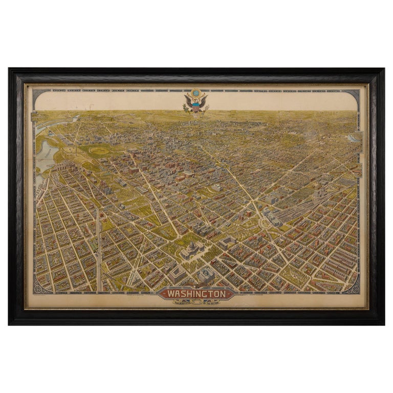 1921 Washington, D.C Bird's Eye View, by William Olsen, Vintage Map at ...