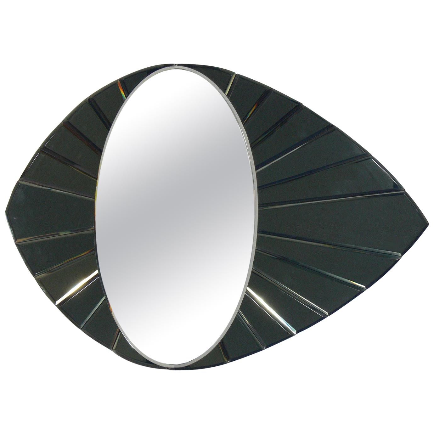 Midcentury Eye Shape Mirror For Sale at 1stDibs