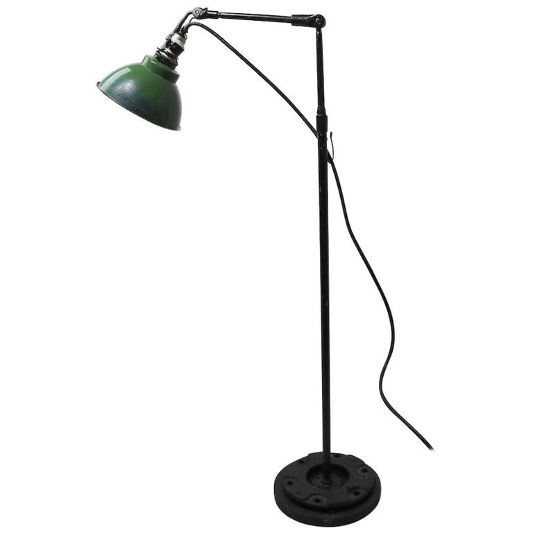 Adjustable Industrial Floor Lamp at 1stDibs