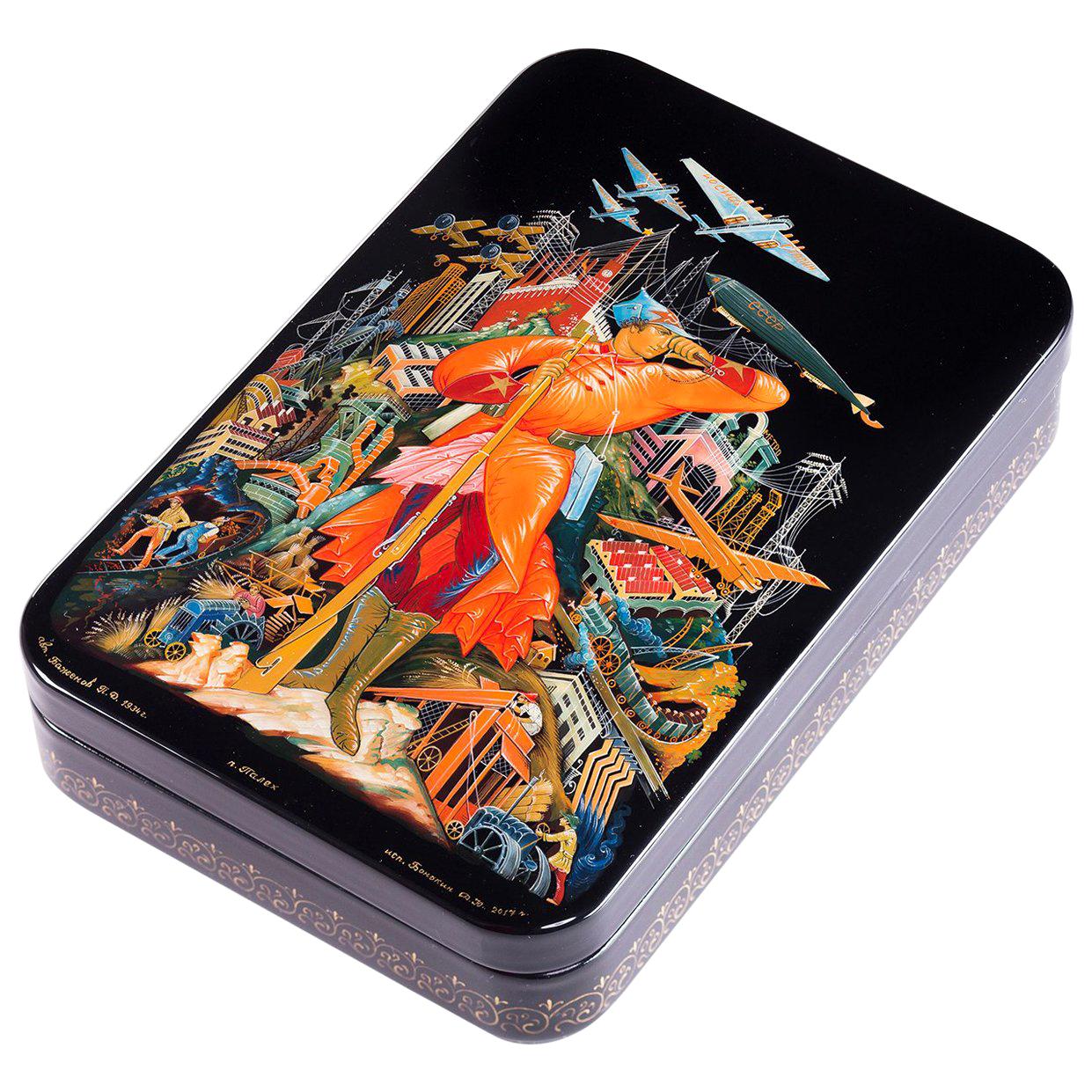 Palekh Lacquered Miniature Box, Limited Edition Licensed Museum ...