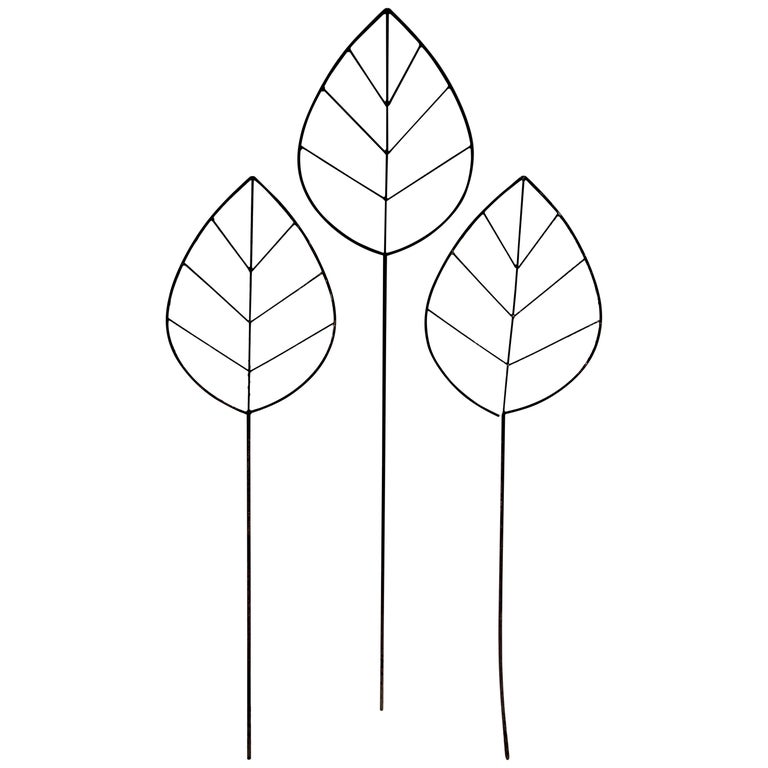 1930s Iron Leaf Tree Sculptures at 1stDibs