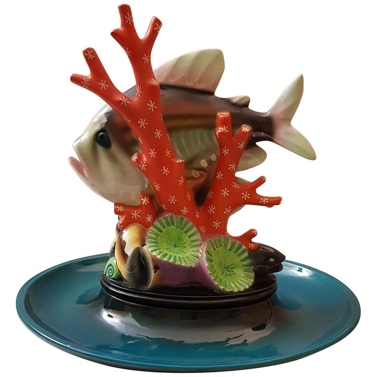 Lenci Mario Sturani Art Deco Fish Ceramic, 1936 at 1stDibs