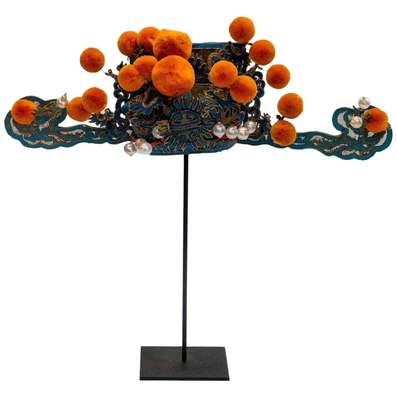 Vintage Chinese Opera Theatre Headdress, Early 20th Century at 1stDibs