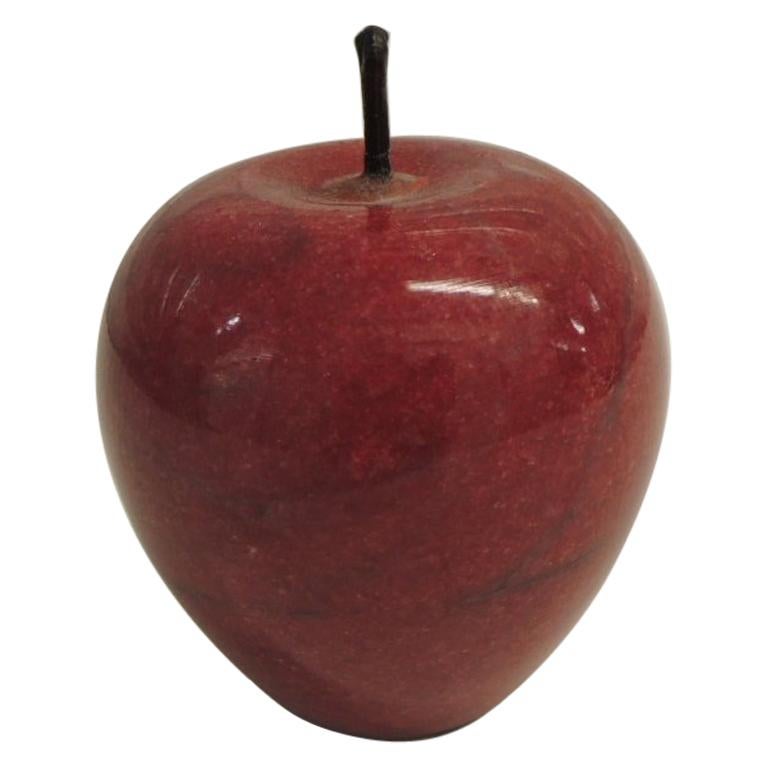 Red Marble Apple with Stem Paperweight at 1stDibs | red marble apple ...