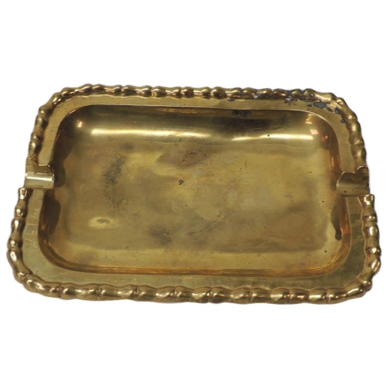 Vintage Brass Ashtray with 