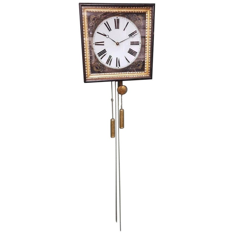 Late 19th Century German Black Forest Painting Clock at 1stDibs