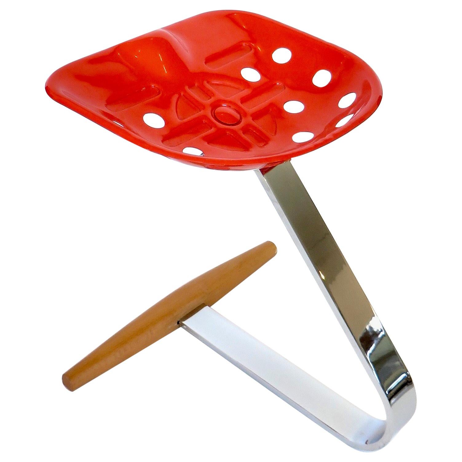 Achille Castiglioni Red Mezzadro Tractor Stool Zanotta, 1970 at 1stDibs ...