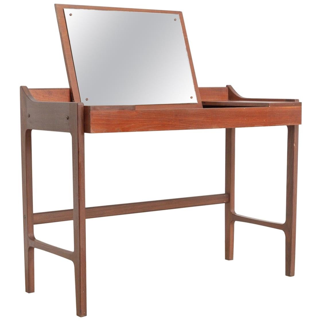 Midcentury Danish Modern Teak Wood Vanity Table, Made in Denmark, 1960s ...