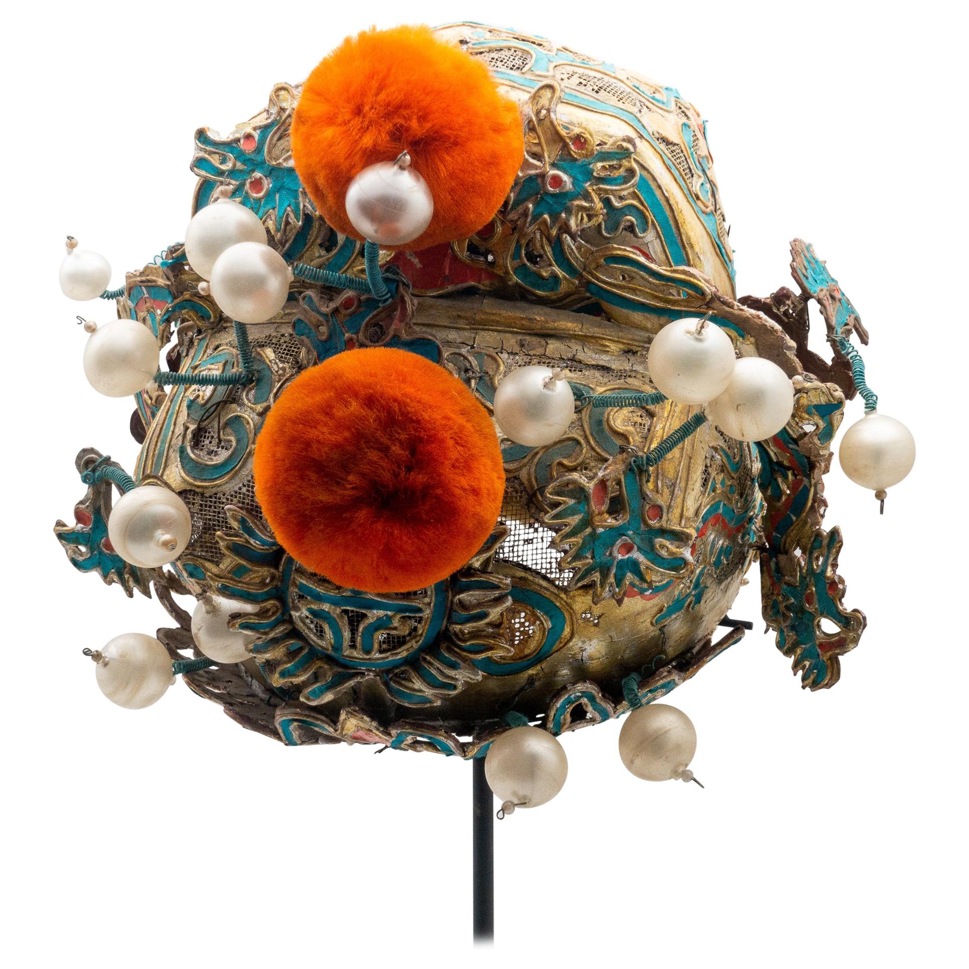 Vintage Chinese Opera Theatre Headdress, Early 20th Century at 1stDibs