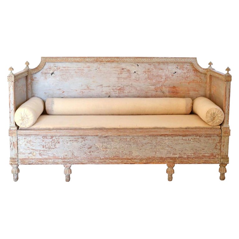 Decorative Original Color Gustavian Sofa at 1stDibs