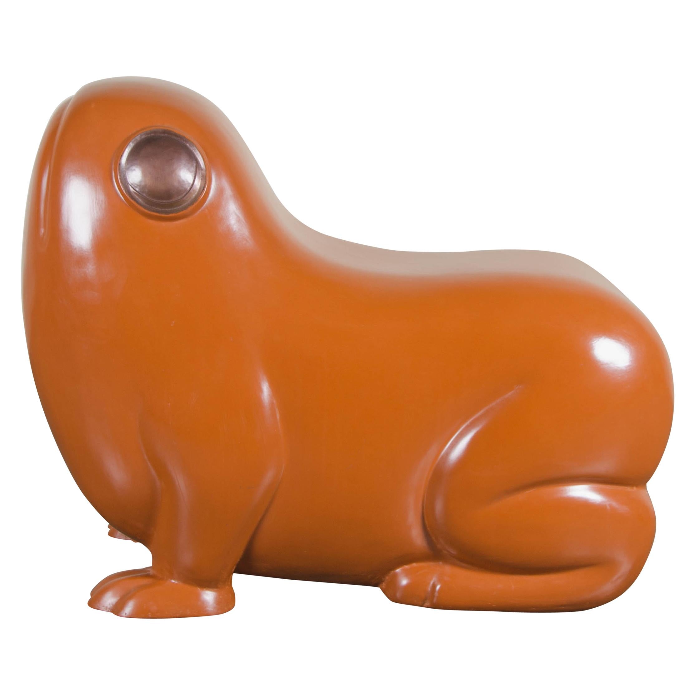 Frog Seat, Black Lacquer by Robert Kuo, Hand Repousse, Limited Edition ...