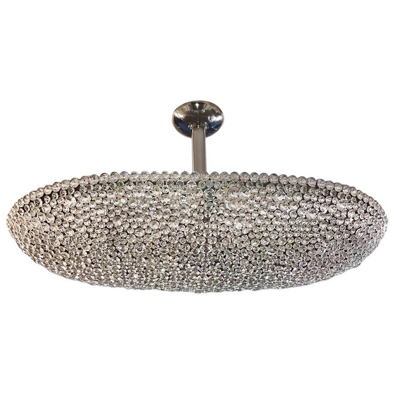 French Crystal Moderne Style Light Fixture at 1stDibs