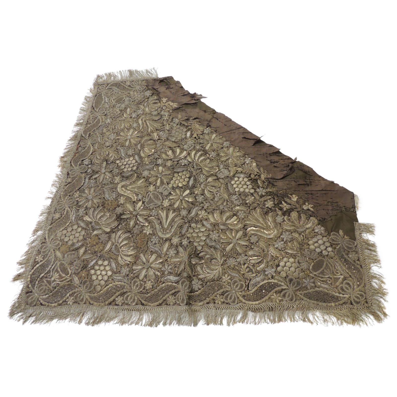 18th Century Persian Ottoman Empire Heavy Gold Metallic Threads Textile ...