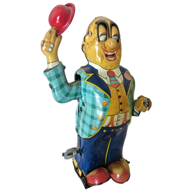 "Dandy" Walking Clown Clockwork Toy, Japan, circa 1950s at 1stDibs
