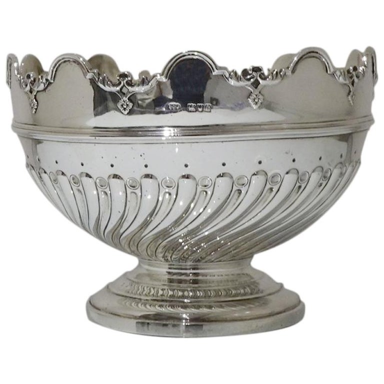 19th Century Antique Victorian Sterling Silver Rose Bowl London 1898 ...