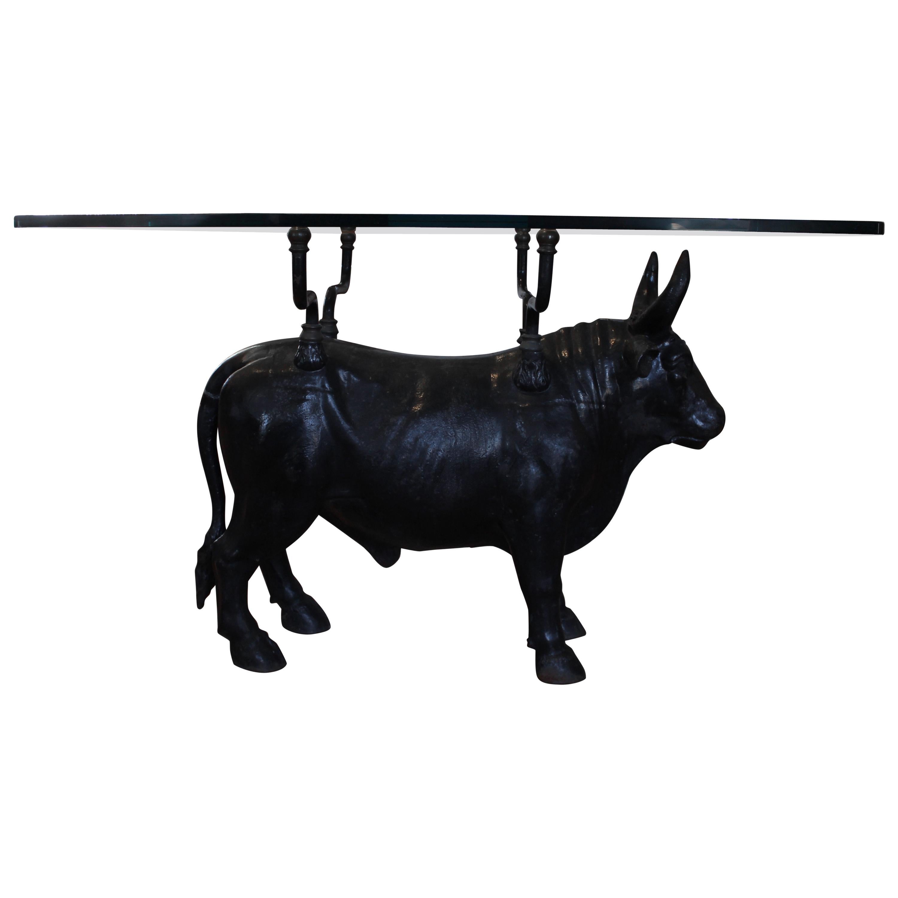 French Cast Iron Bull Table at 1stDibs