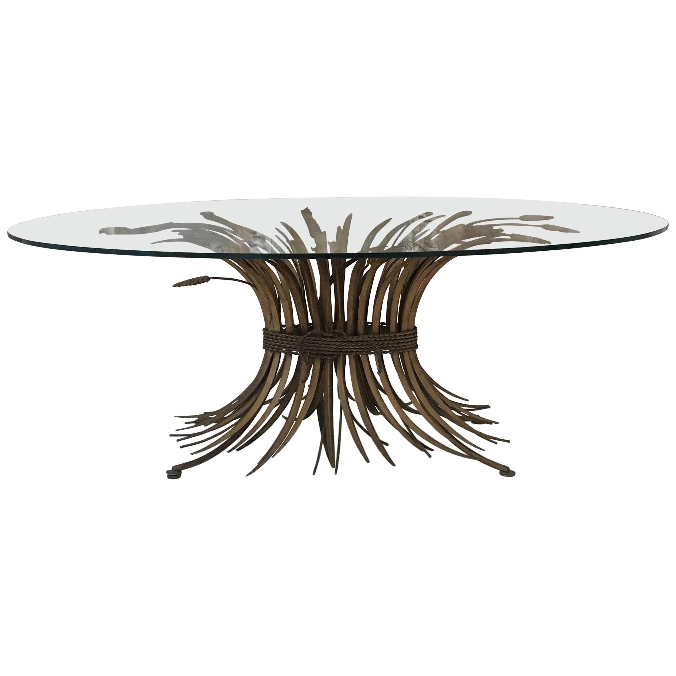 Brass and Glass Midcentury Coffee Table in the Style of Coco Chanel at ...