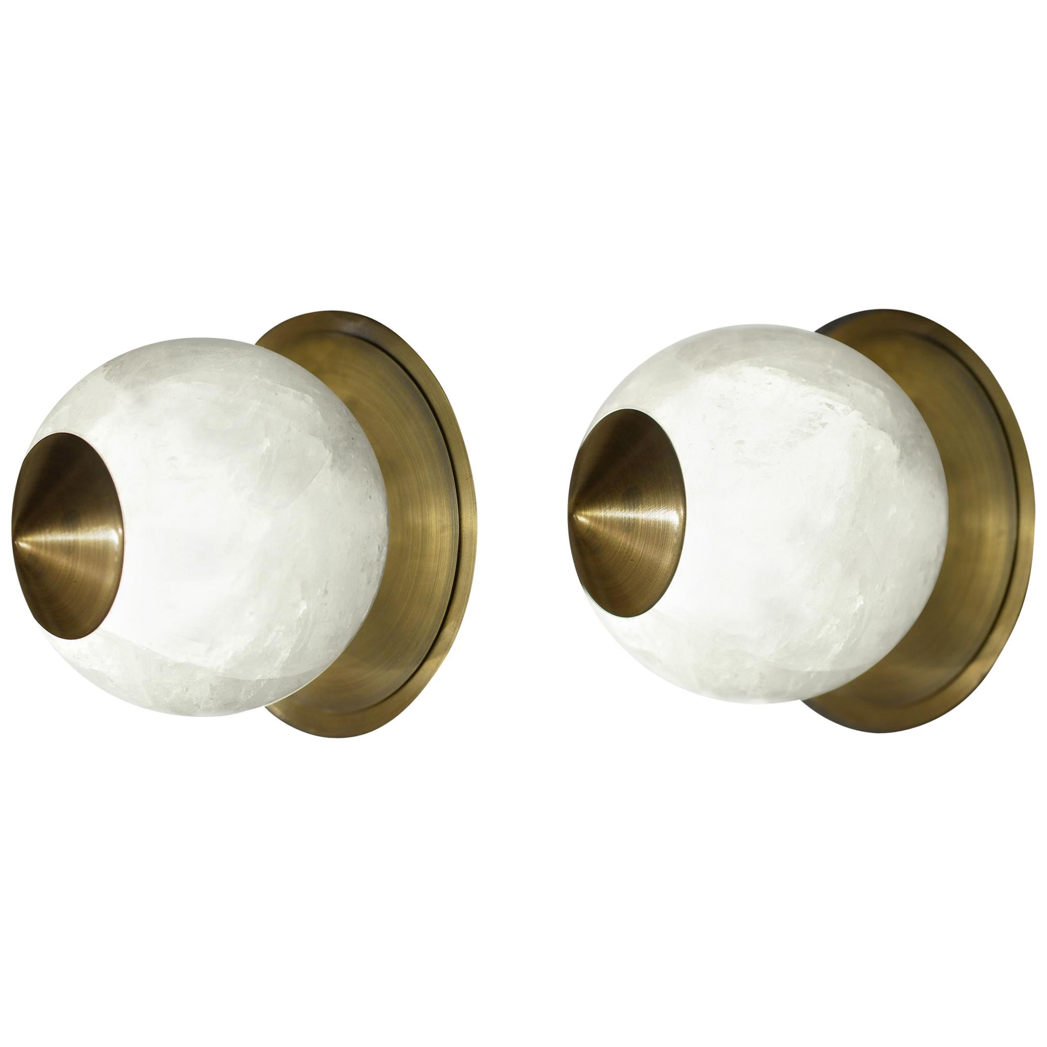 MSF Rock Crystal Sconces by Phoenix at 1stDibs