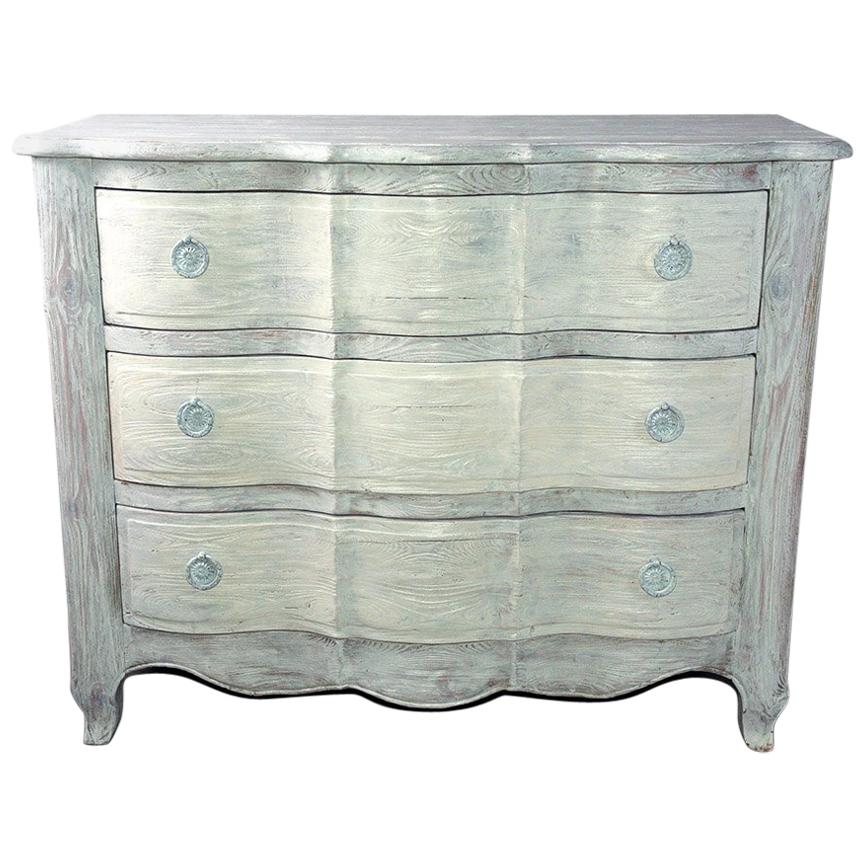 Baroque Style White Washed Commode at 1stDibs