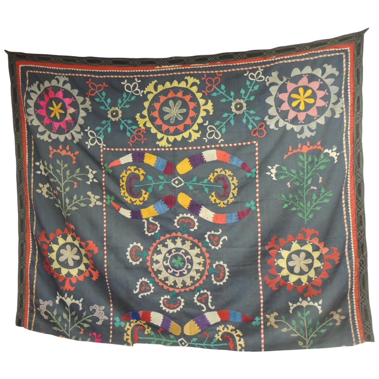Suzani Embroidered Textile at 1stDibs
