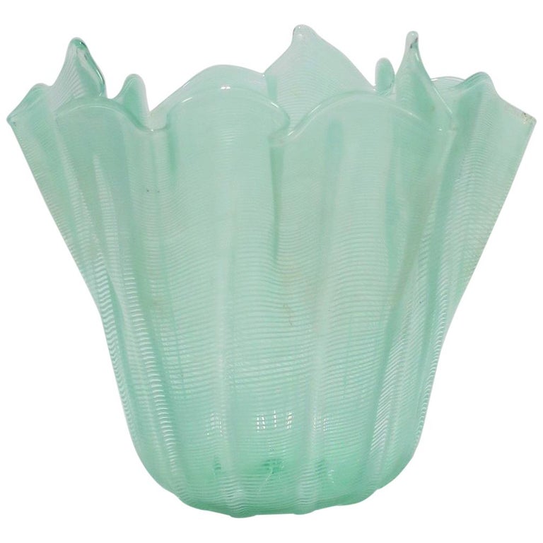 Italian Murano Art Glass Handkerchief Vase For Sale At 1stdibs