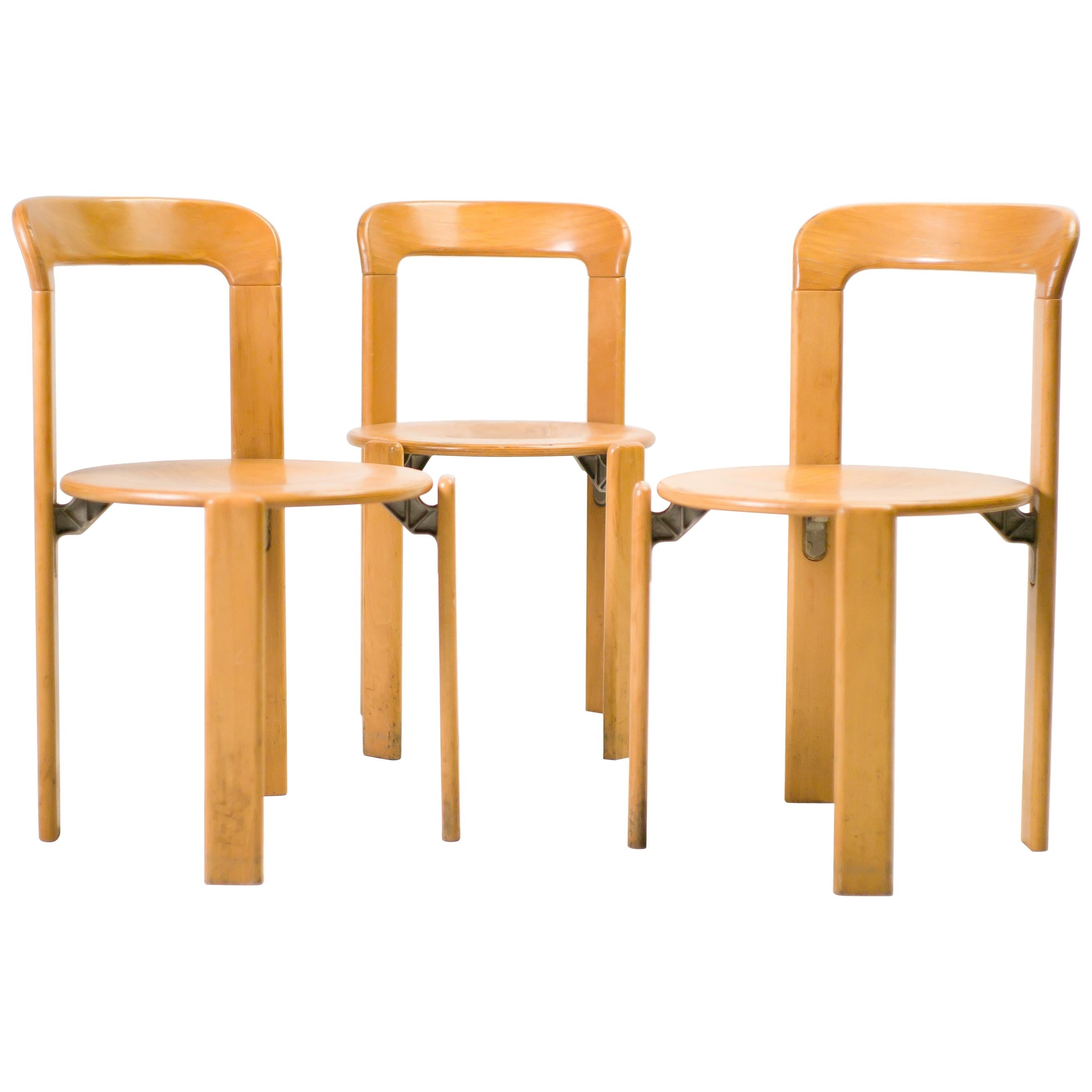 Set of Three Rey Chairs by Bruno Rey at 1stDibs