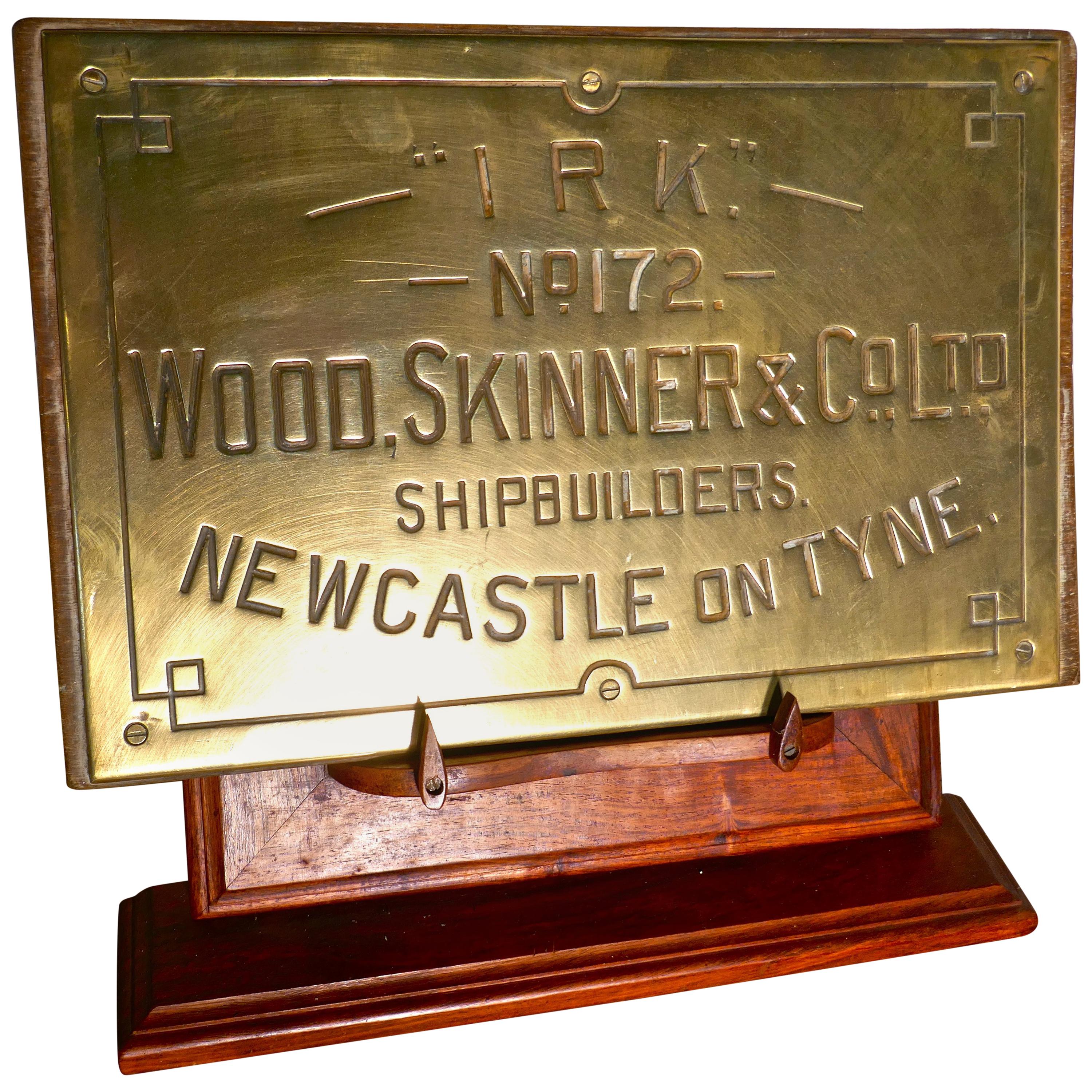 19th Century Brass Boat Builders Ships Name Plaque “IRK” at 1stDibs ...