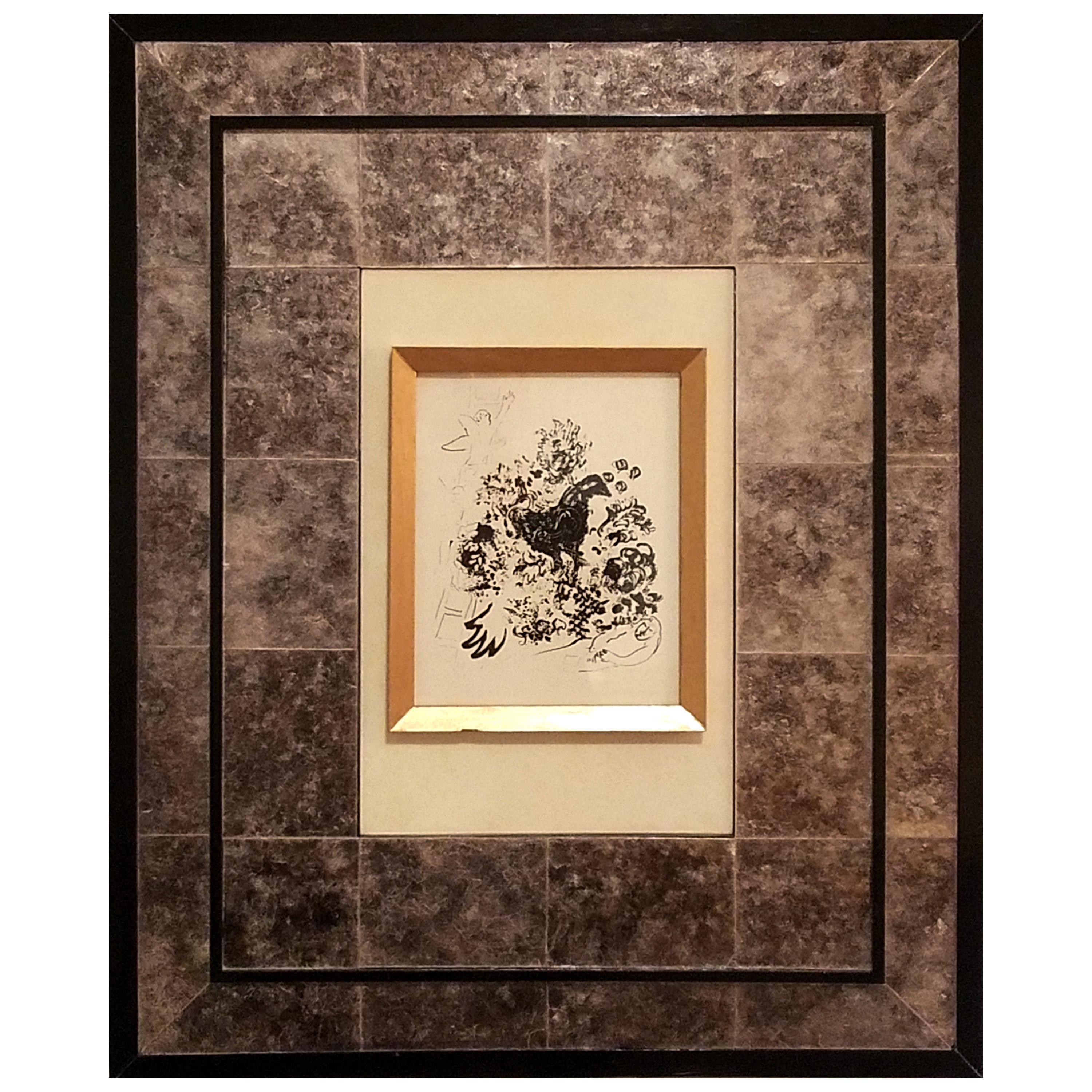 Art Frame Laminated in Mica with parchment center panel. at 1stDibs ...