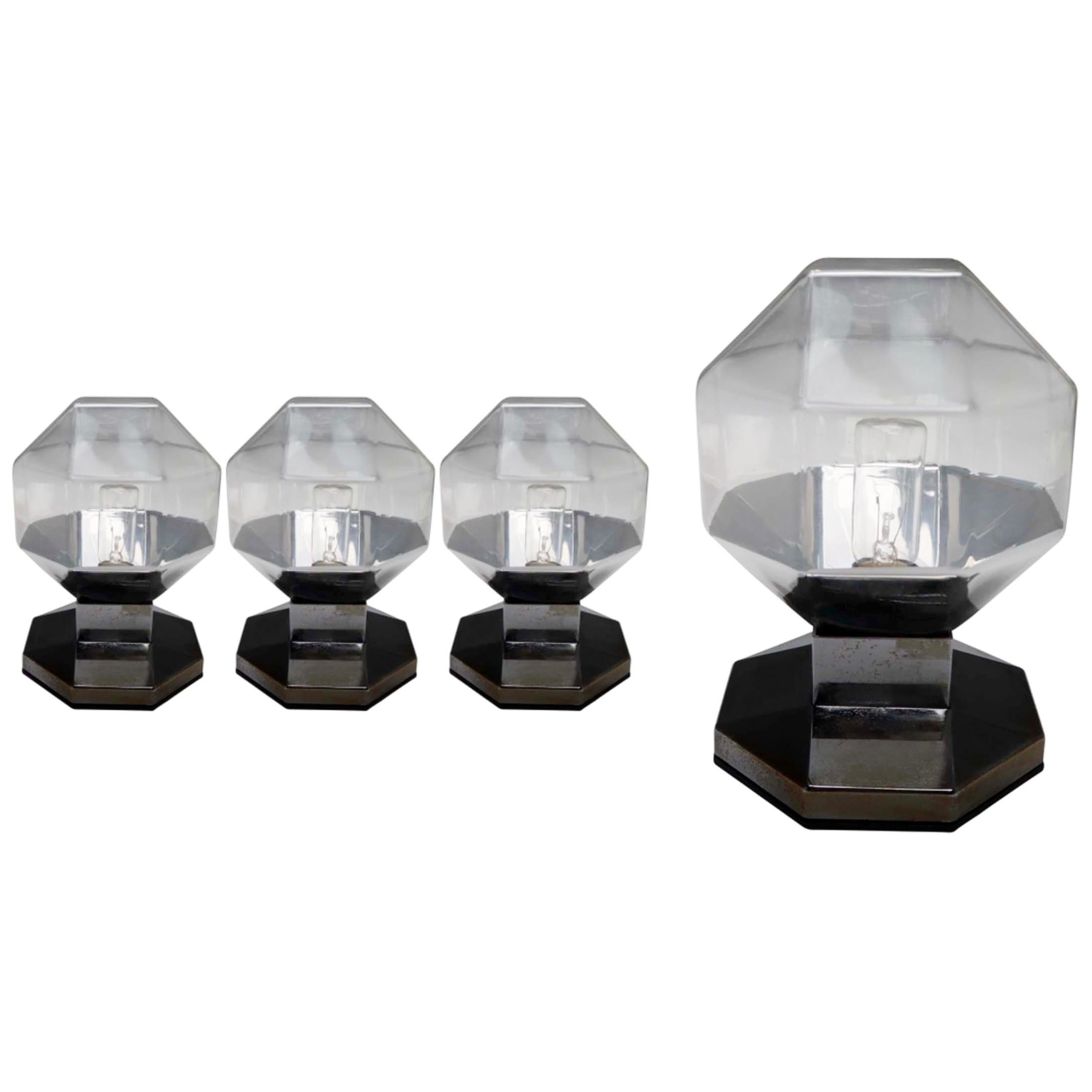 Italian Folded Plate Metal Sconces at 1stDibs