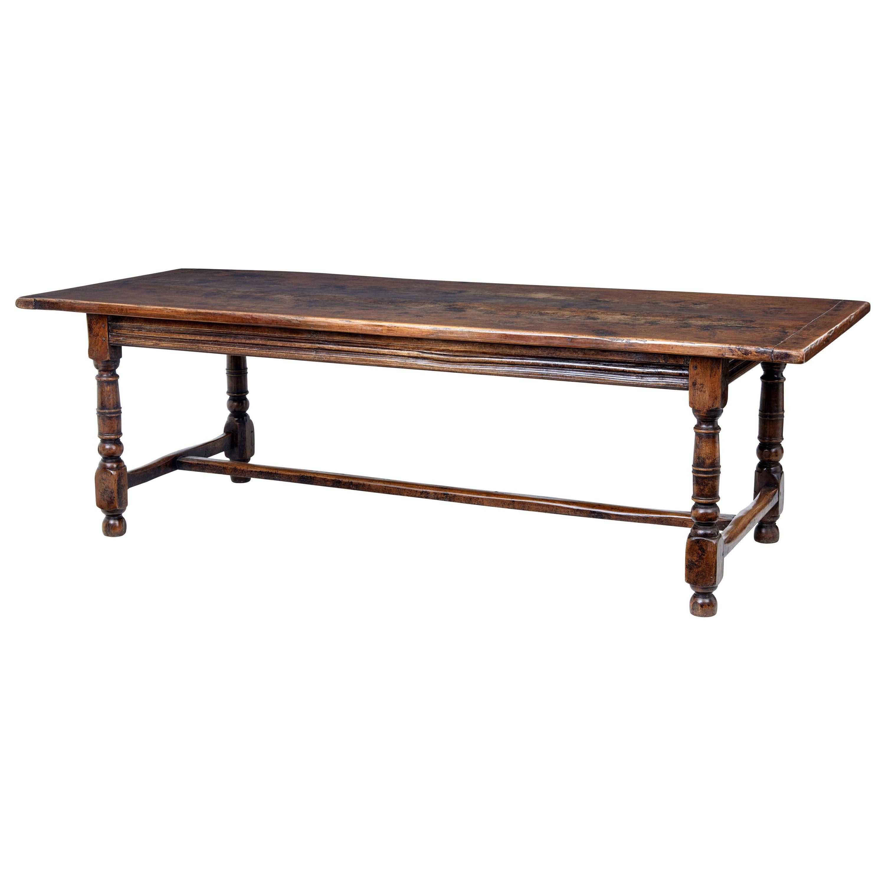 Early 20th Century Carved Oak Refectory Table For Sale at 1stDibs