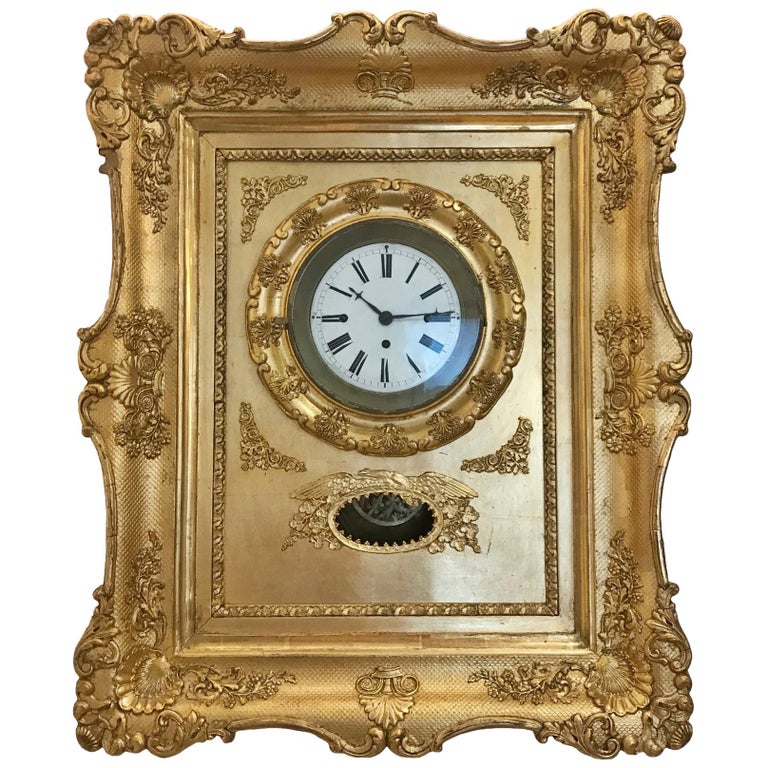 Biedermeier Frame Clock, circa 1850 at 1stDibs | biedermeier clock